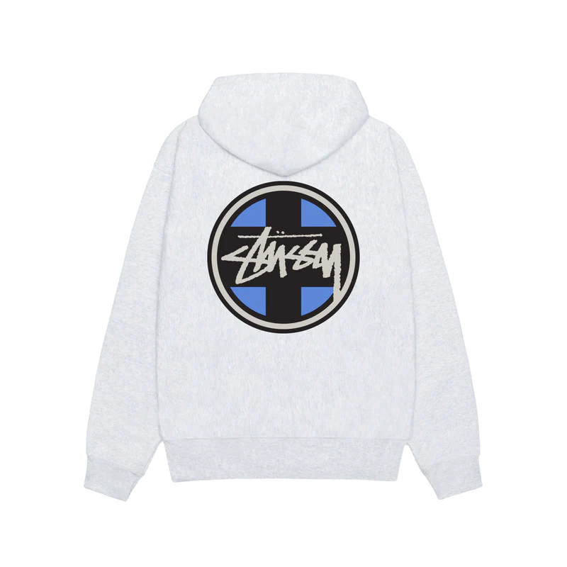 Stüssy: Men's Cross Dot Hood (Ashh) | DSMS E-SHOP