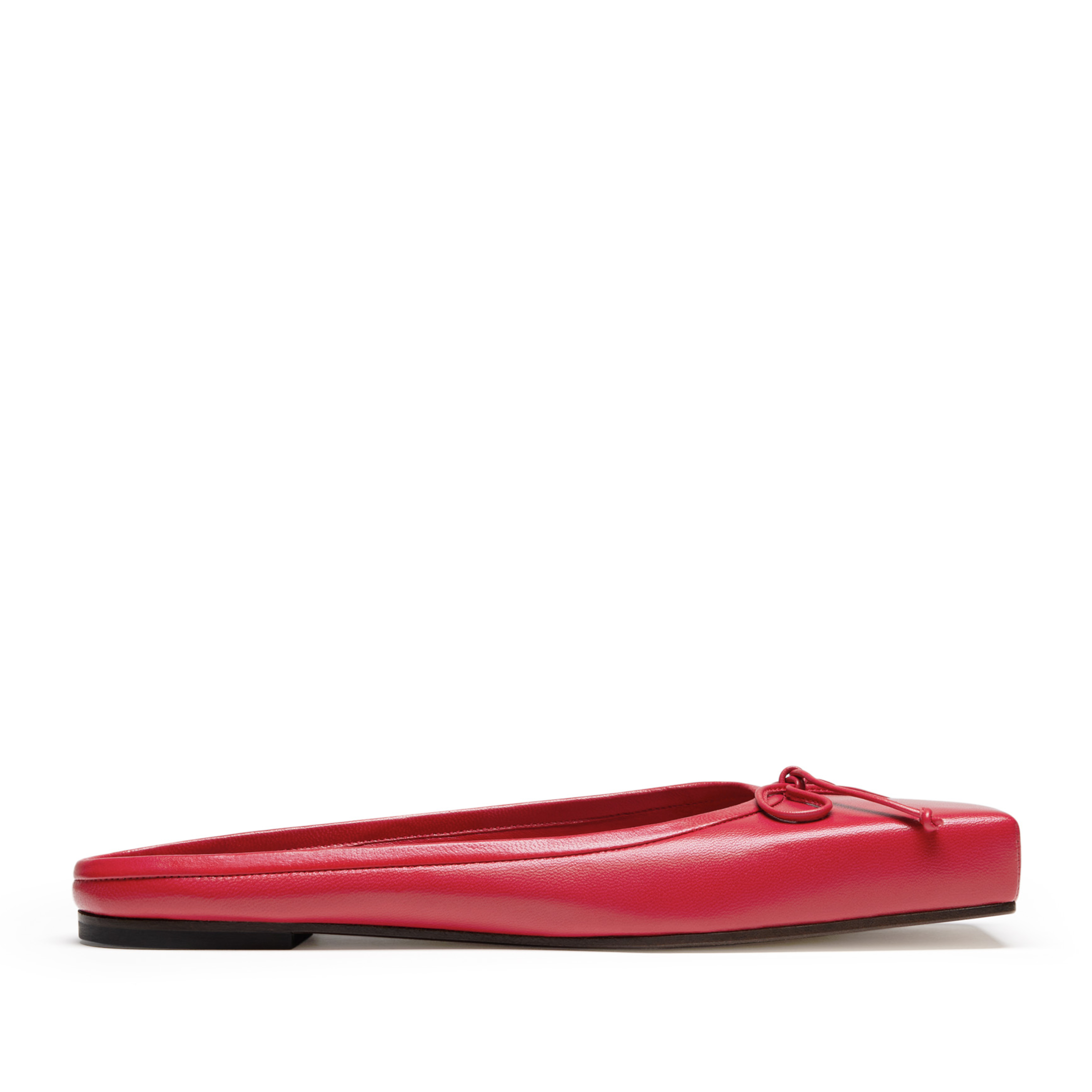 JACQUEMUS: Women's Le Mules Plates Ballet (Red) | DSMS E-SHOP