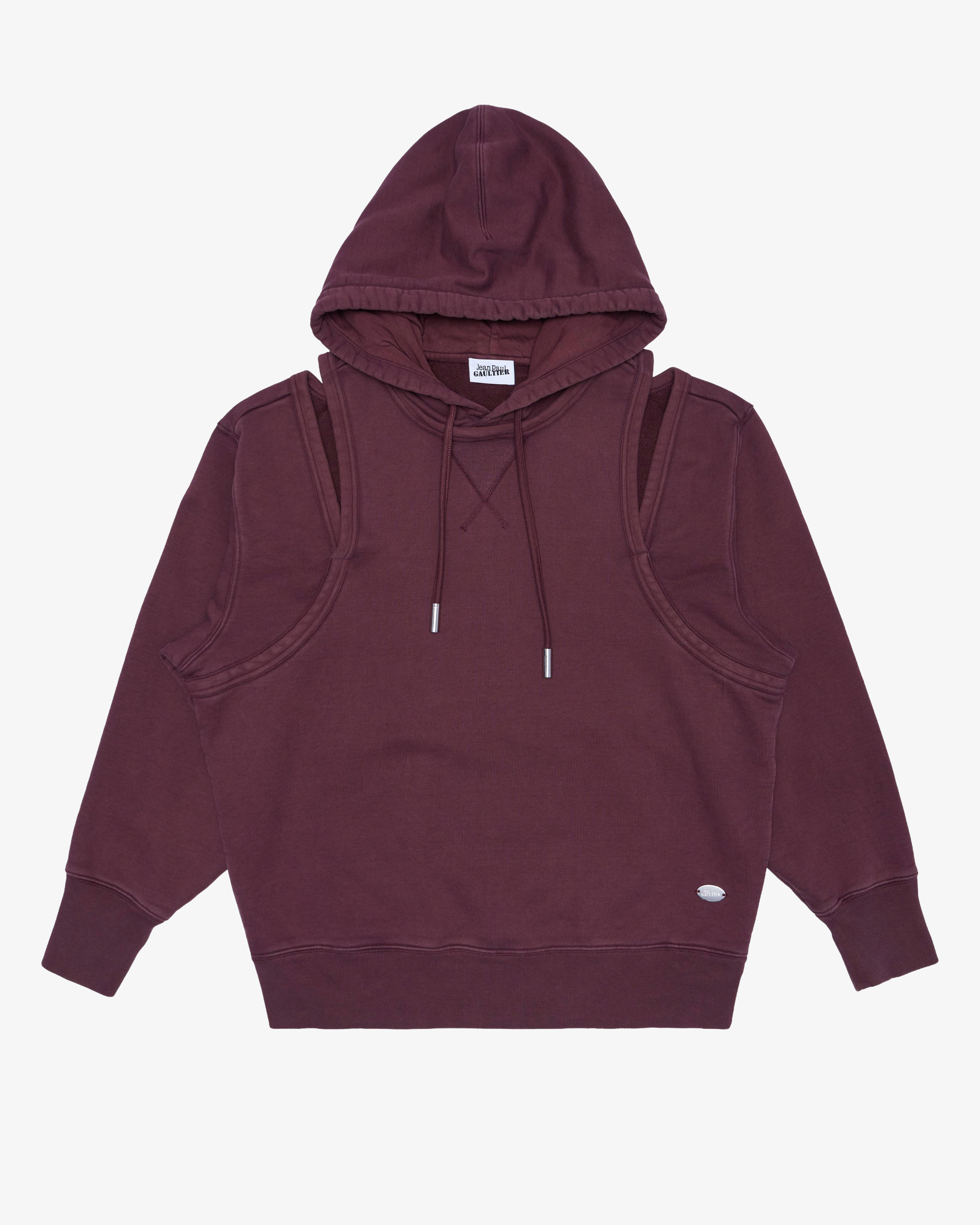 Jean Paul Gaultier: Women's Cotton French Terry Cut Out Hoodie ...