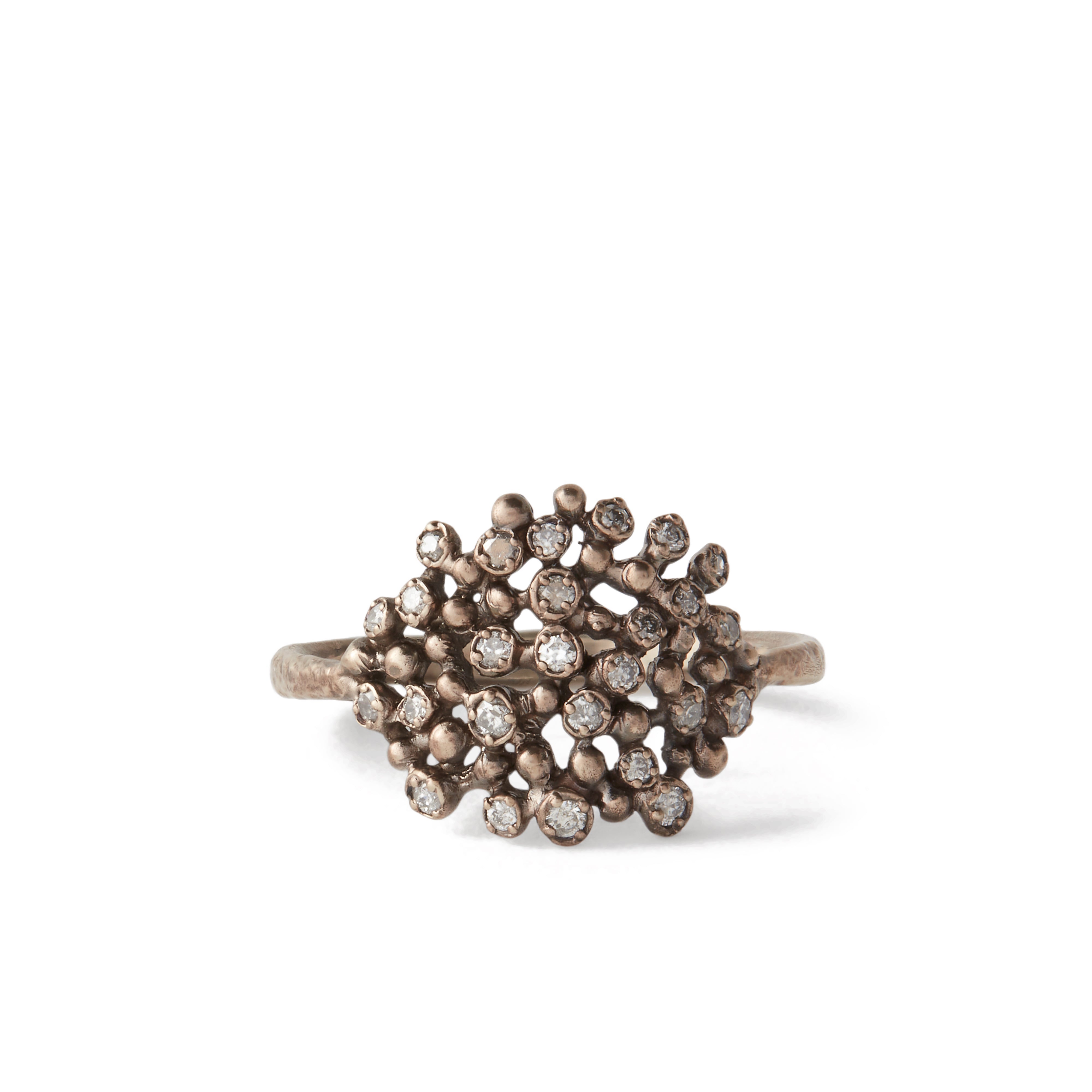 NOGUCHI BIJOUX: Women Large Cluster Ring (White Gold) | DSMS E-SHOP