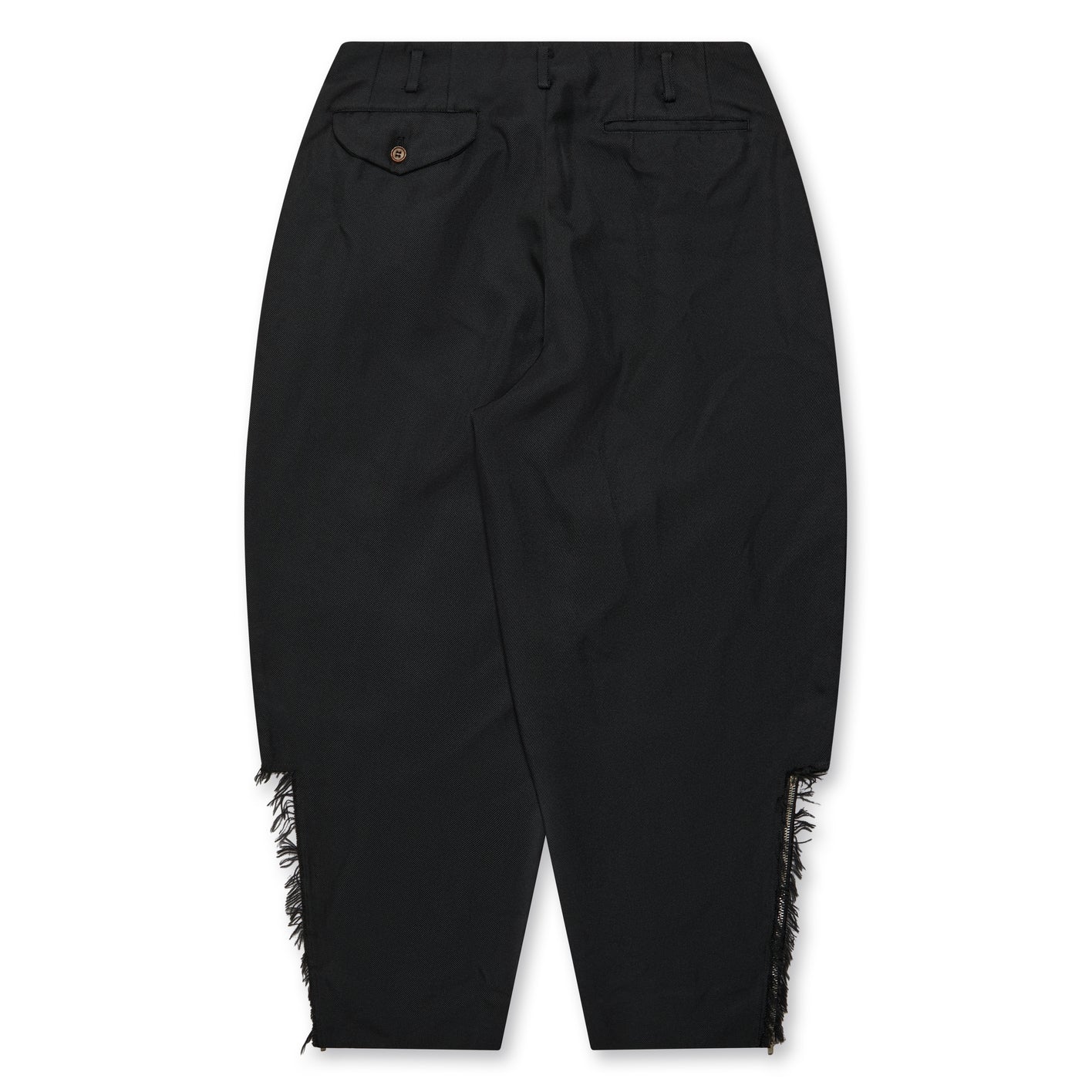 BLACK Comme des Garçons: Cut Out Detail Trousers (Black) | DSMS E-SHOP