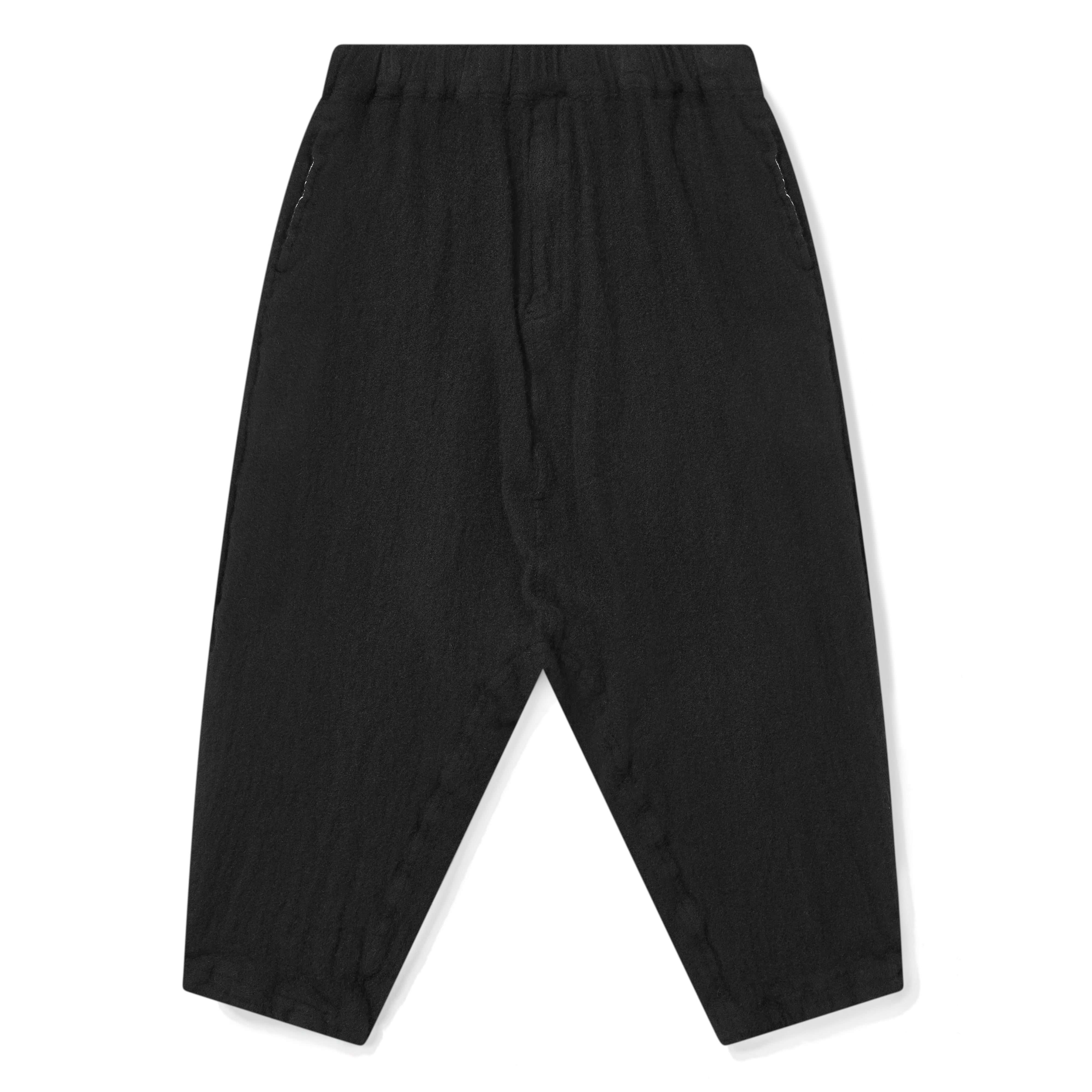 BLACK Comme des Garçons: Wool Nylon Pants (Black) | DSMS E-SHOP