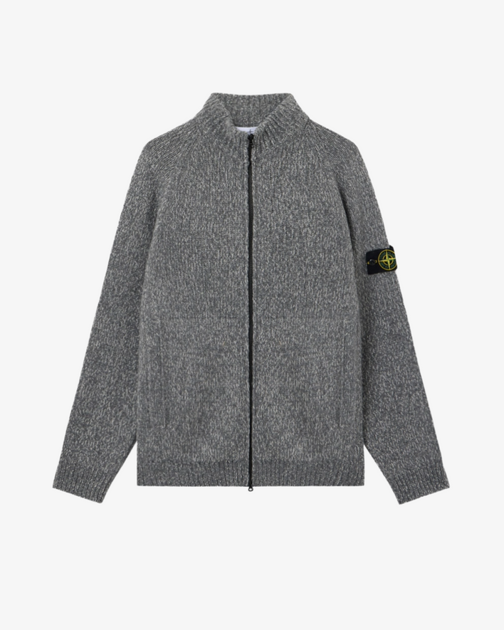 Stone Island: Men's Cardigan (Grey V0M6B) | DSMS E-SHOP