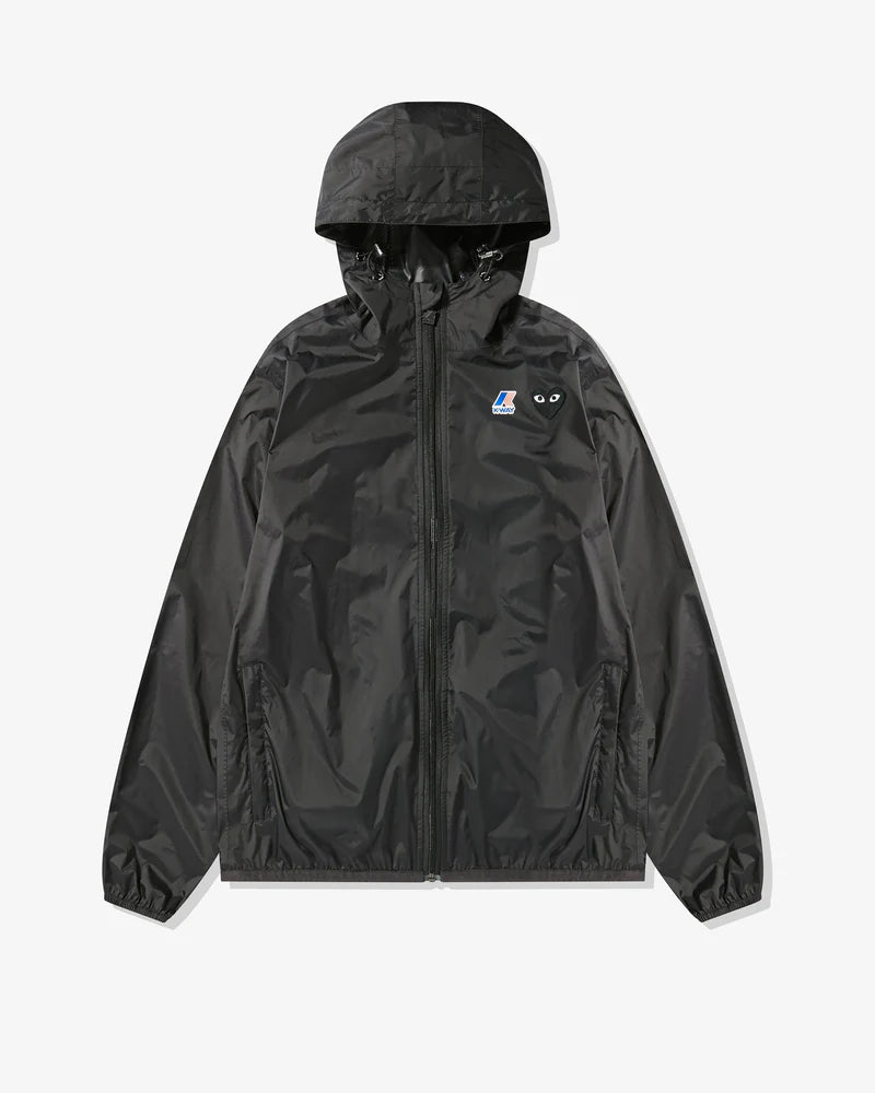 Play: K-Way Black Heart Zip Jacket (Black) | DSMS E-SHOP