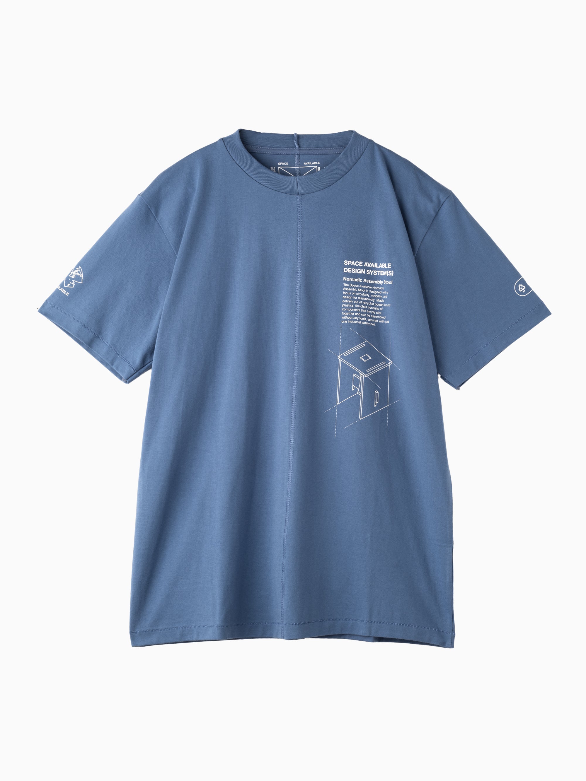 SPACE AVAILABLE: Men's Nomadic Stool Tee (Blue) | DSMS E-SHOP