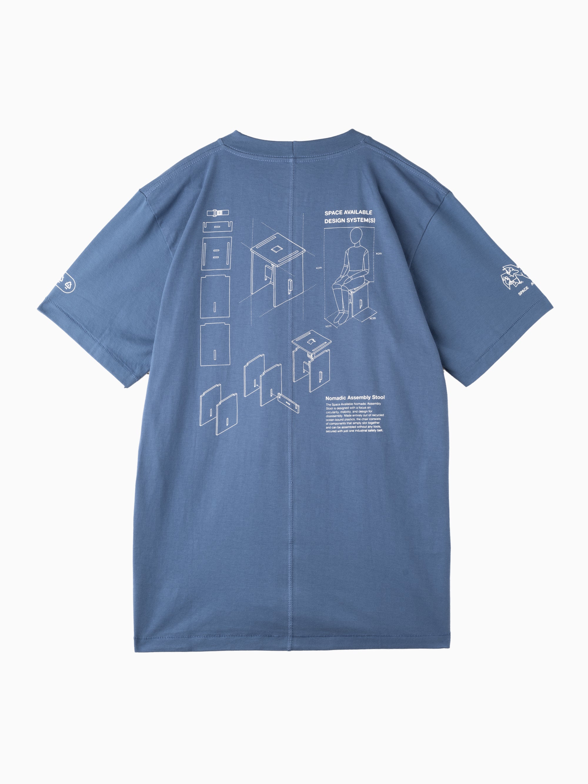 SPACE AVAILABLE: Men's Nomadic Stool Tee (Blue) | DSMS E-SHOP