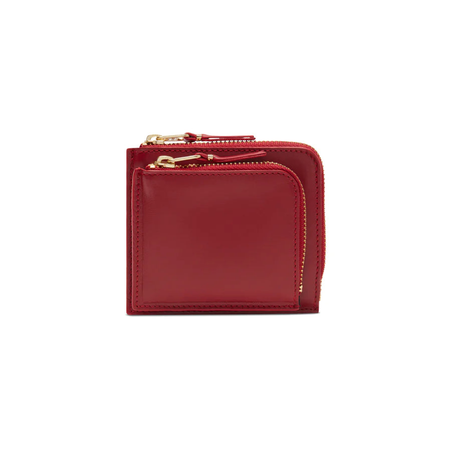 CDG WALLET: Outside Pocket Zip Around Wallet (Red SA3100) | DSMS E-SHOP