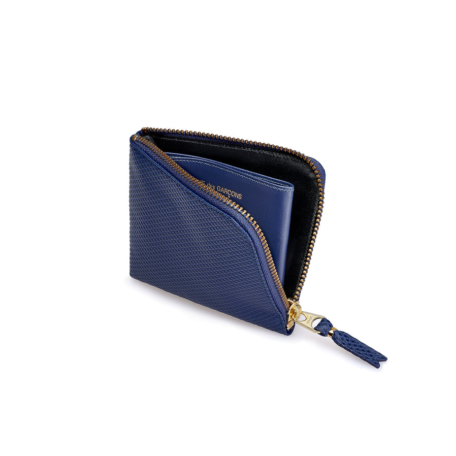 CDG WALLET: Luxury Zip Around Wallet (Blue SA3100LG) | DSMS E-SHOP